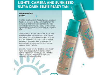 Sunkissed unveils Ultra Dark Selfie Ready Tan